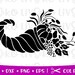 Cornucopia Svg, Cornucopia Silhouette, Cornucopia Png, Cornucopia Cut ...