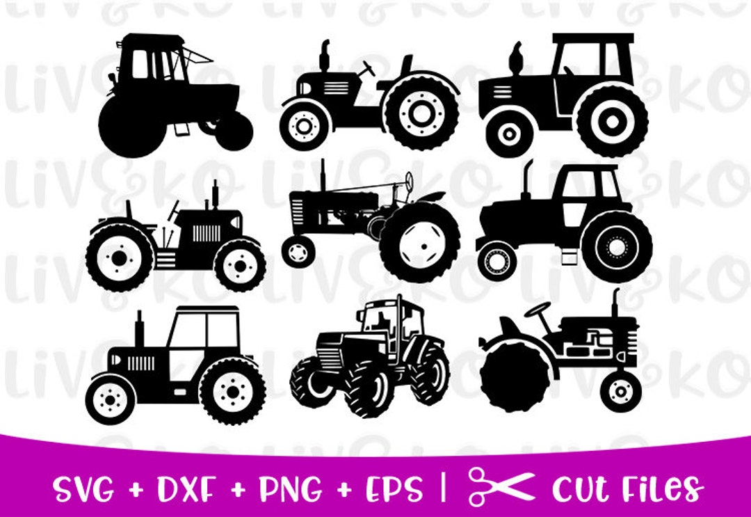 Tractor Bundle Svg, Tractor Svg, Tractor Cut File, Tractor, Tractor ...