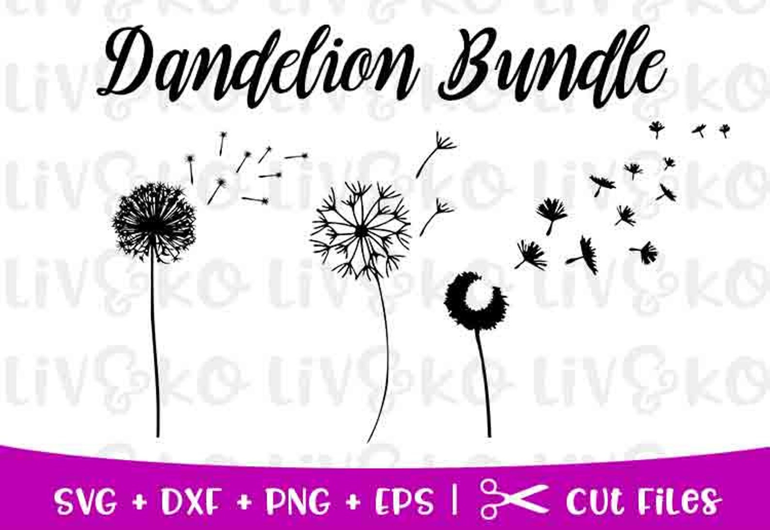 Dandelion Bundle Svg Dandelion Cut File Nature Svg Nature - Etsy