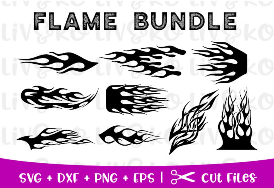 Flame Svg Flames Cut File Flame Silhouette Flame Png Svg - Etsy
