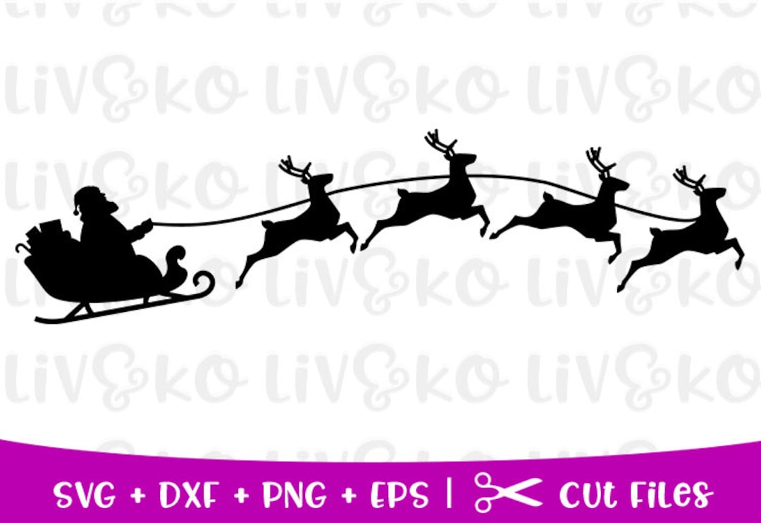 Santa's Sleigh Svg, Christmas Svg, Santa's Sleigh Cut File, Christmas ...