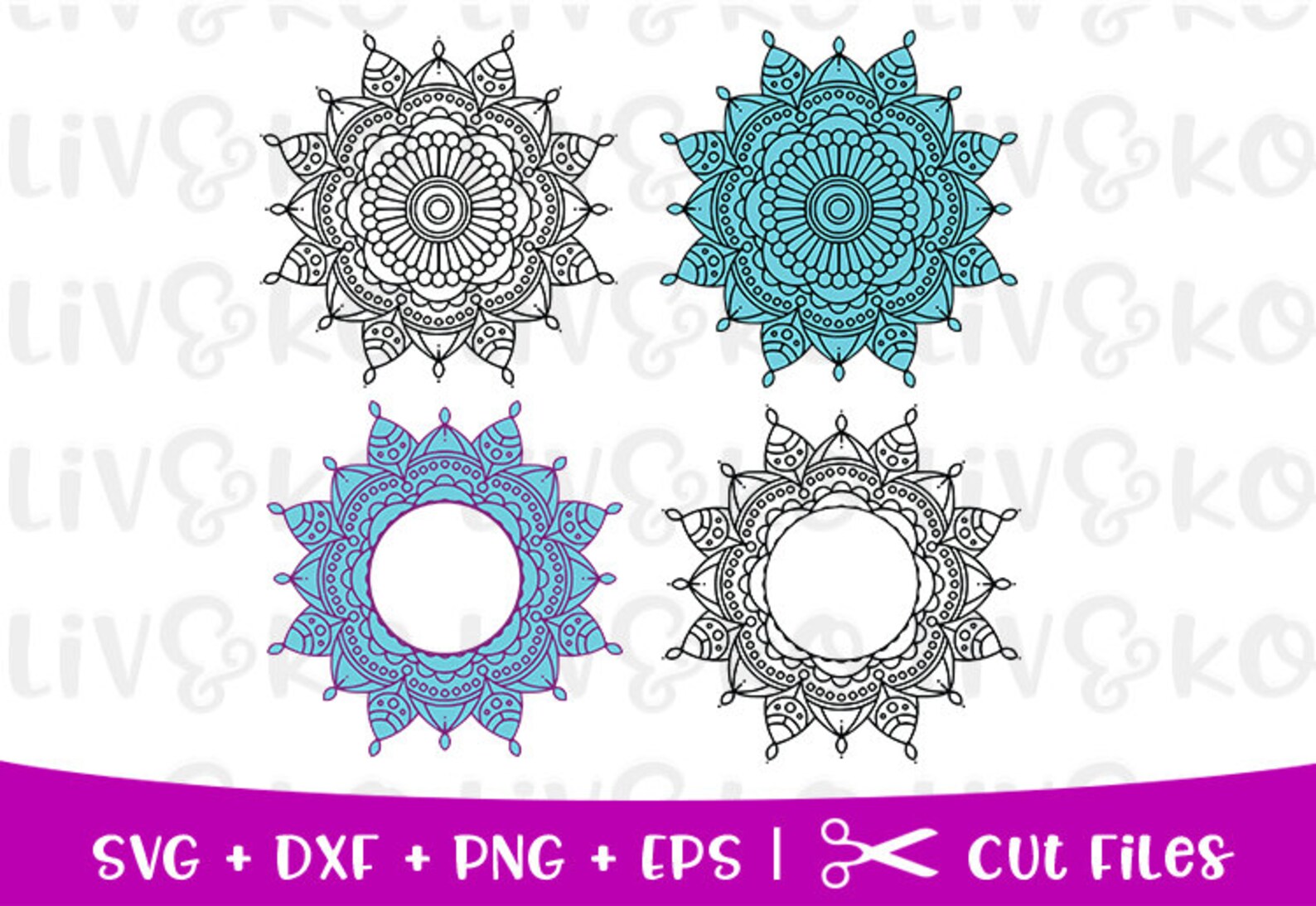 Mandala Flower Svg Mandala Flower Cut File Mandala Flower | Etsy