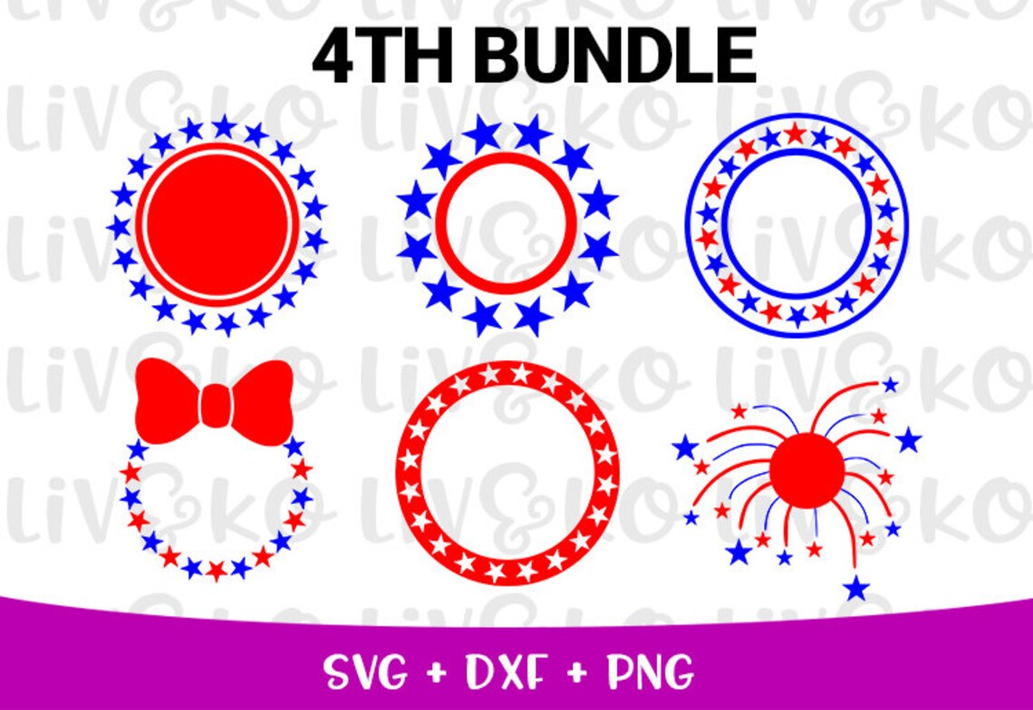 American Flag Monogram Svg Bundle, Star and Stripes Svg. T-shirt Svg ...