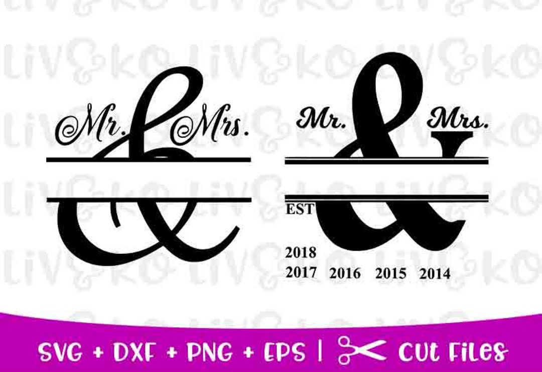 Mrmrs Svg, Mrmrs Cut File, Wedding Cut File, Wedding Svg, Monogram Svg ...