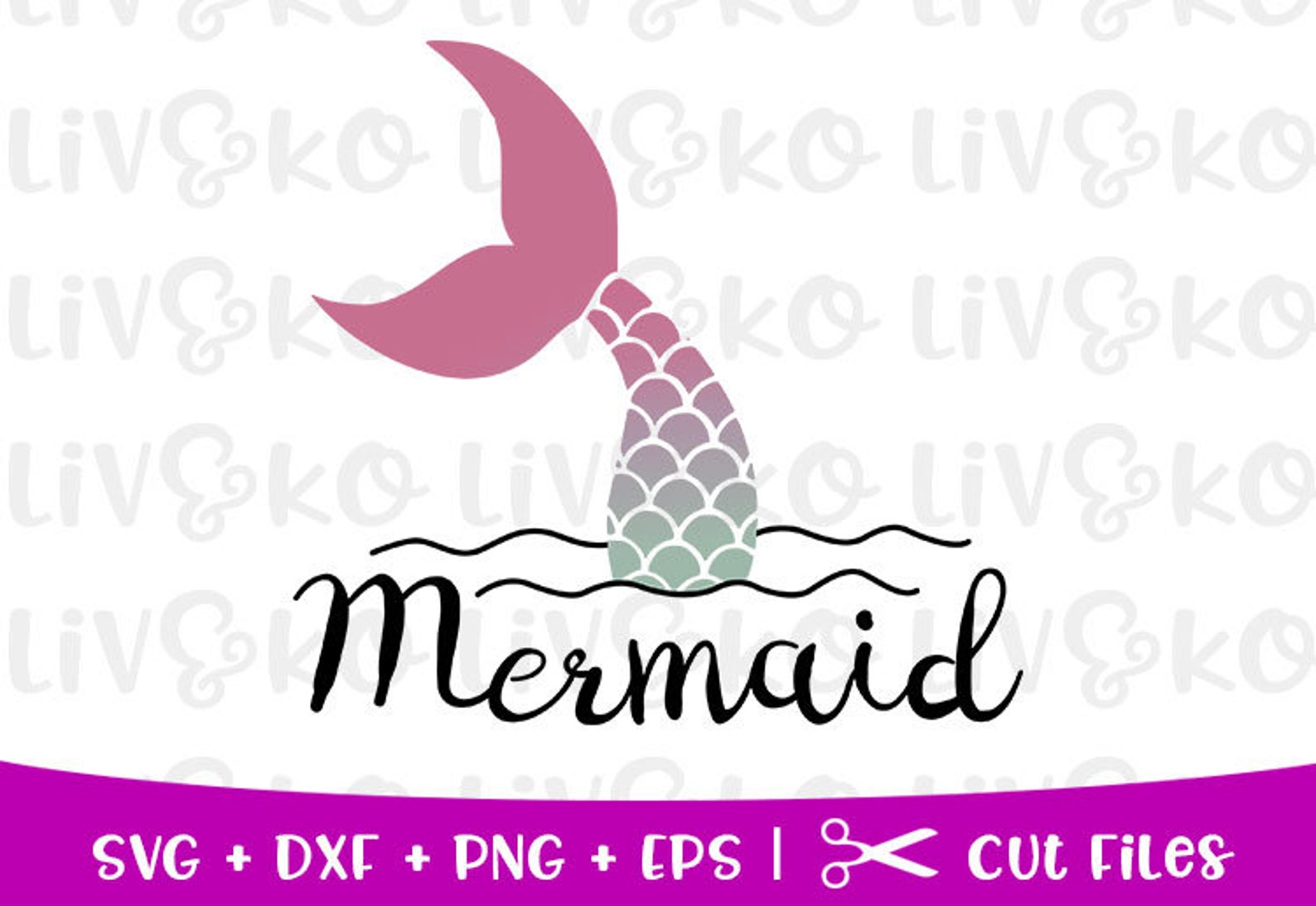 Mermaid Svg, Mermaid Silhouette, Mermaid Cut File, Mermaid Decal ...