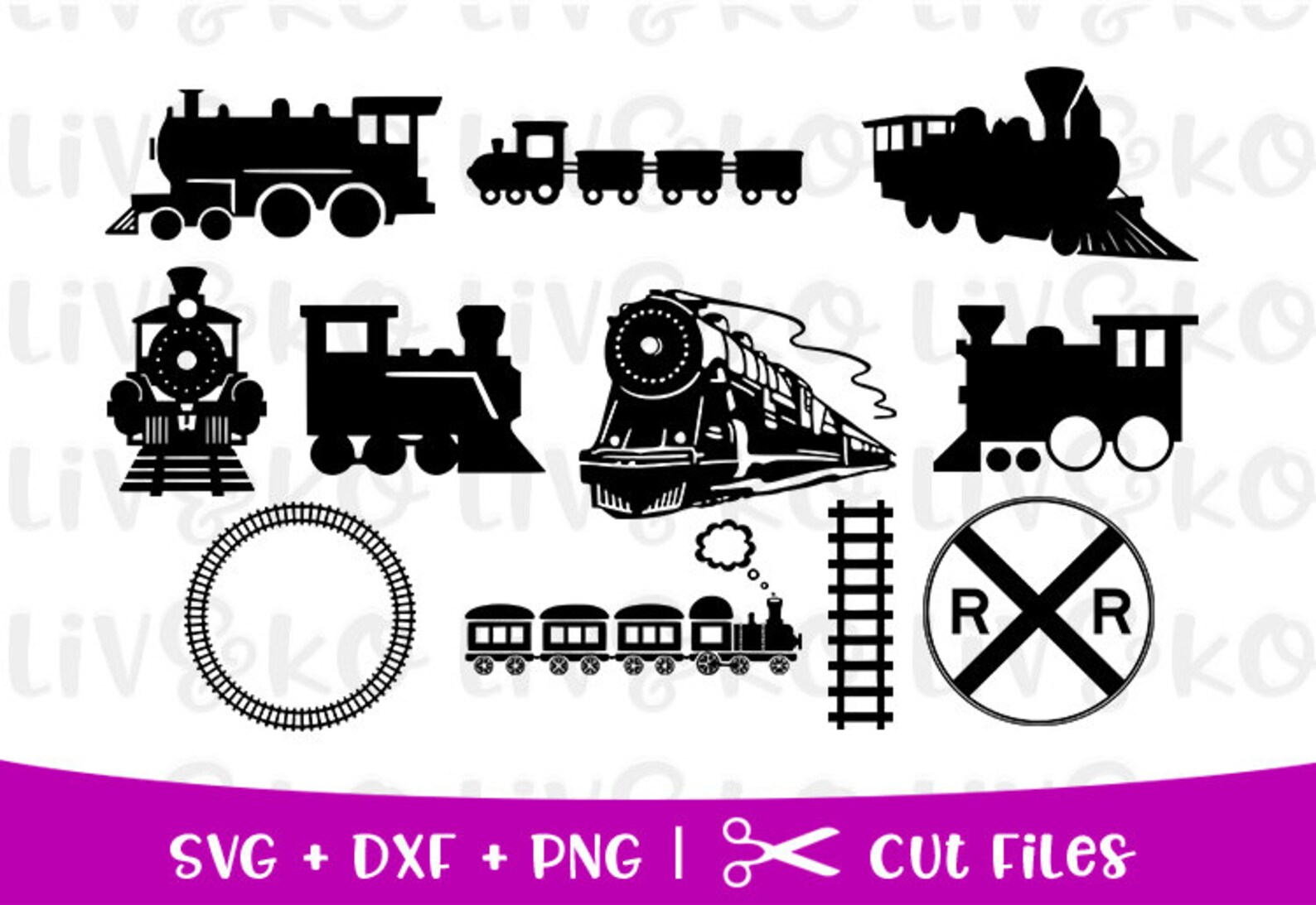 Train Bundle Svg, Train Svg, Train Cut File, Train, Train Bundle Cut ...