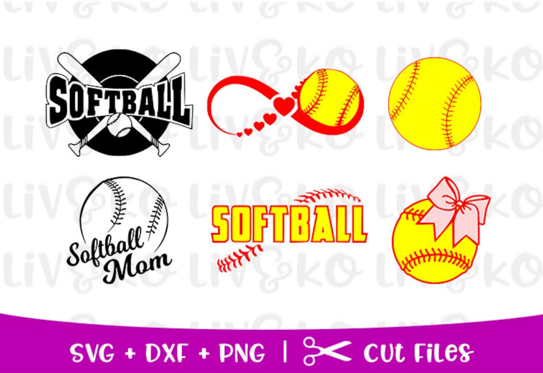 Softball Svg, Softball Cut Files, Softball Instant Download, Svg Files ...