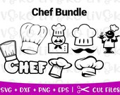 Chef Bundle Svg Chef Hat Svg Bundle Chef Hat Cut File - Etsy