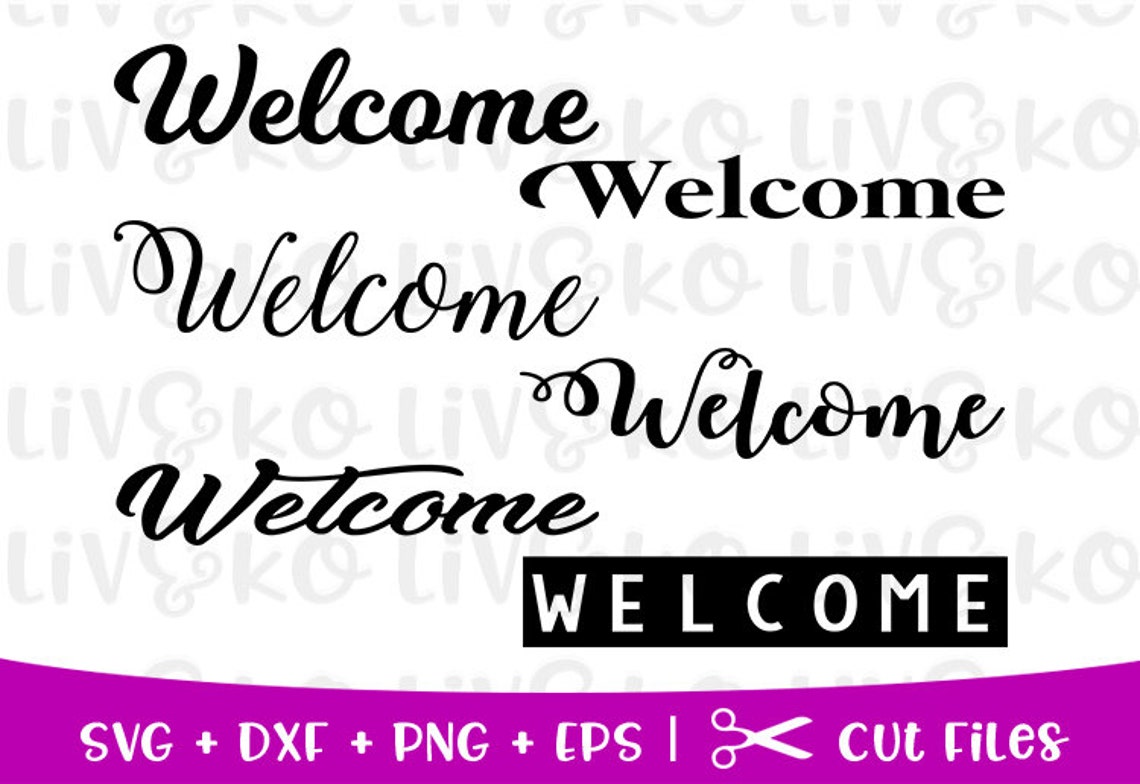 Welcome Bundle Svg Welcome Svg Welcome Cut File Welcome | Etsy