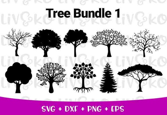 Trees Bundle Svg Trees Bundle Cut File Instant Download - Etsy