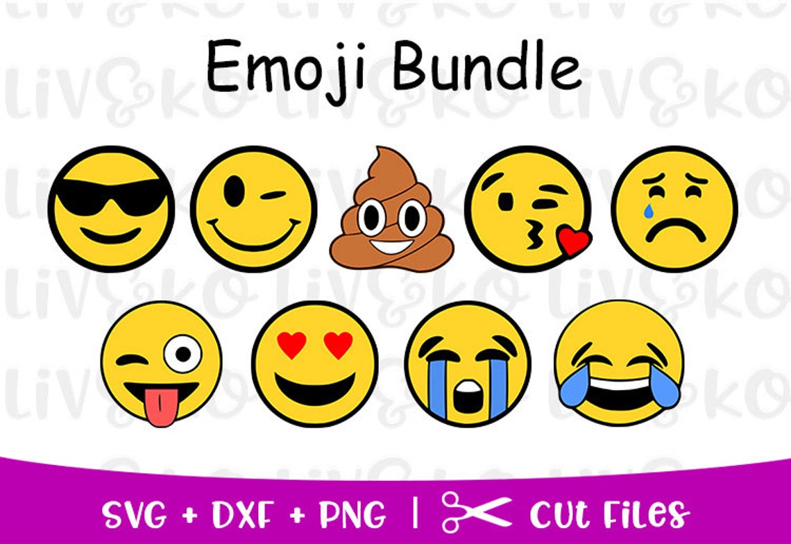 Emoji Svg Emoji Silhouette Emoji Cut File SVG Files Cricut - Etsy