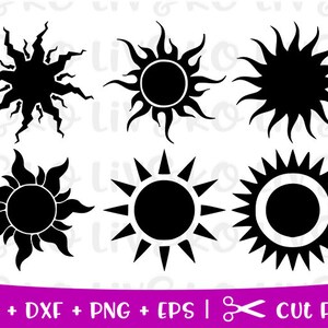 Sun Bundle Svg, Sun Svg, Sun Cut File, Sun, Sun Bundle Cut File ...