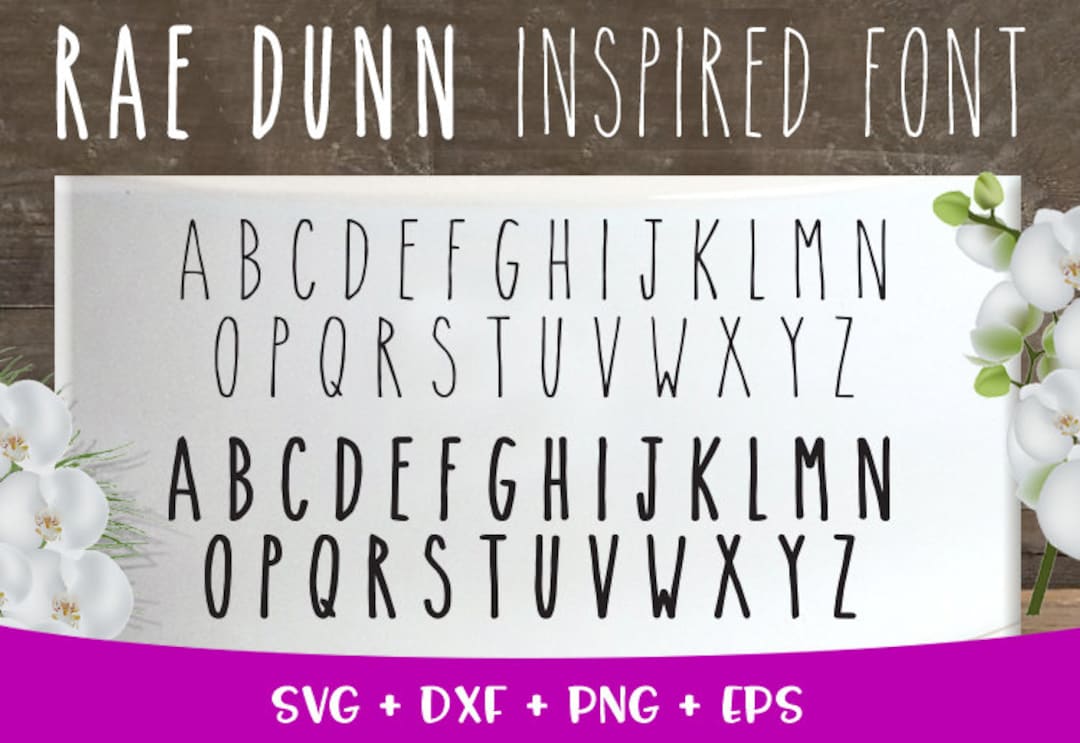 Rae Dunn Inspired Font Svg, Font Bundle Svg, Instant Download, Digital ...