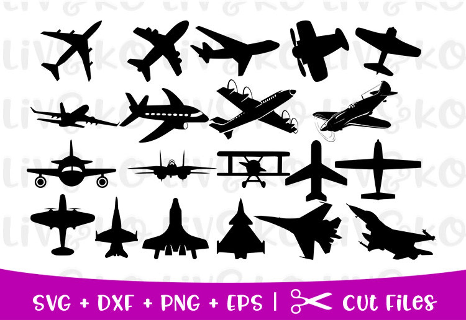 Plane Bundle Svg, Plane Svg, Plane Cut File, Airplanes, Plane Bundle ...