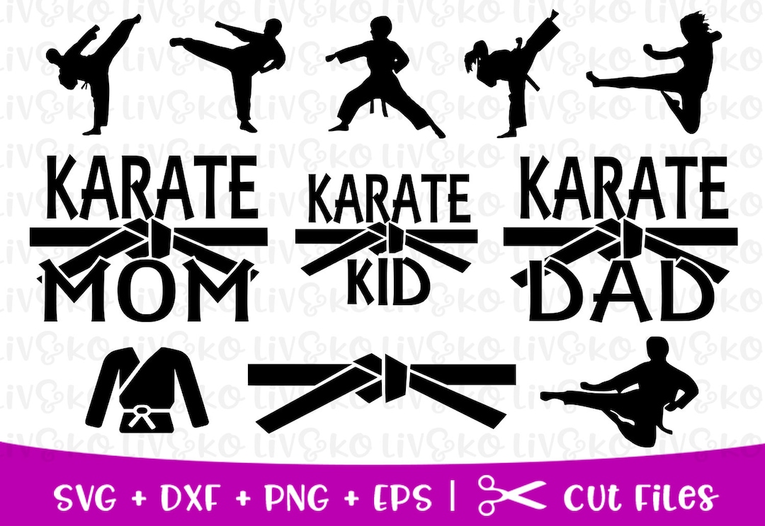 Karate Bundle Svg, Karate Bundle Cut File, Karate Bundle Silhouette ...