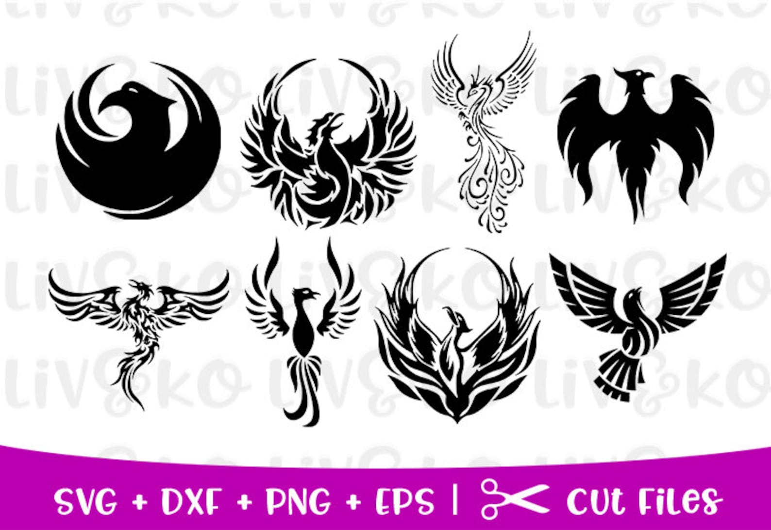 Phoenix Bundle Svg, Phoenix Svg, Phoenix Cut File, Phoenix, Instant ...