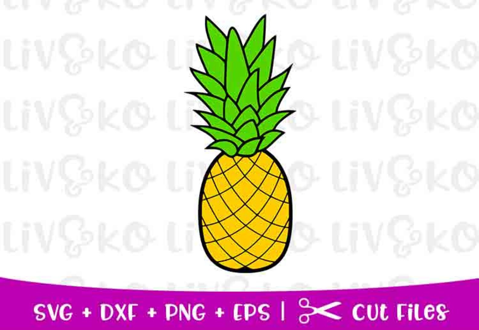 Pineapple Svg, Pineapple Cut File, Pineapple Decal, Instant Download ...