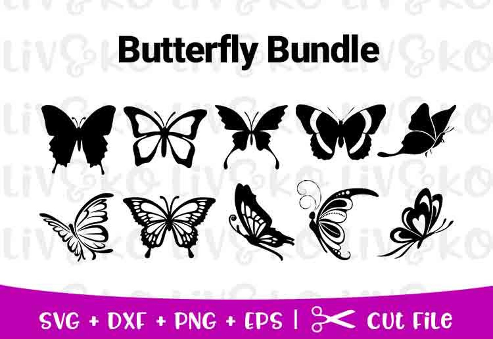 Butterfly Bundle SVG Butterfly Bundle Cut File Butterfly - Etsy