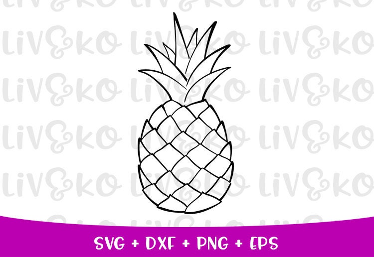 Piña Svg Camiseta De Piña Svg Contorno De Piña Svg Cricut Etsy México
