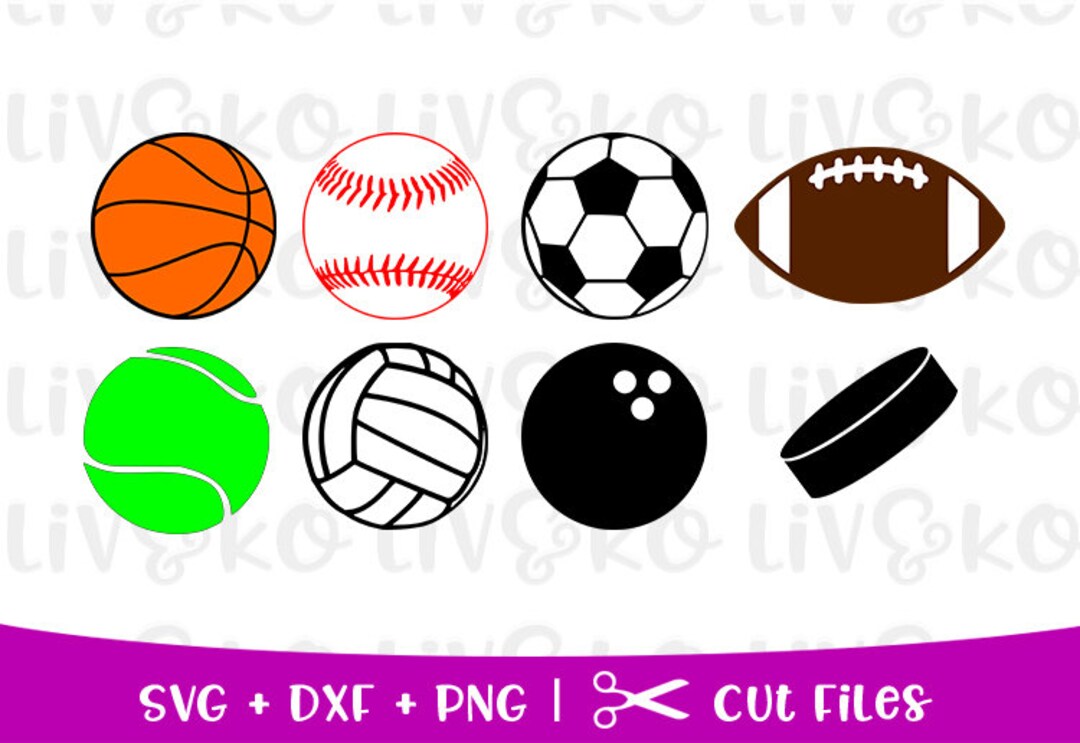 Sports Ball Bundle Svg, Sports Svg, Sports Ball Cut File, Sports, Sport ...