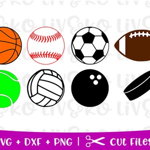 Sports Ball Bundle Svg, Sports Svg, Sports Ball Cut File, Sports, Sport ...