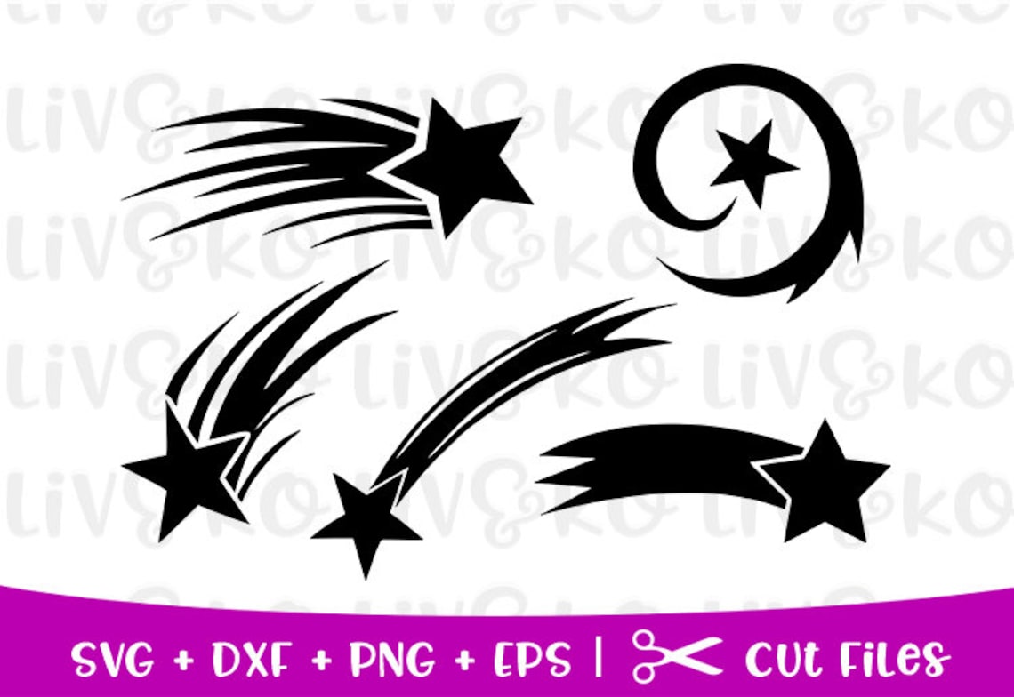 Shooting Star Svg Shooting Star Cut Files Shooting Star | Etsy