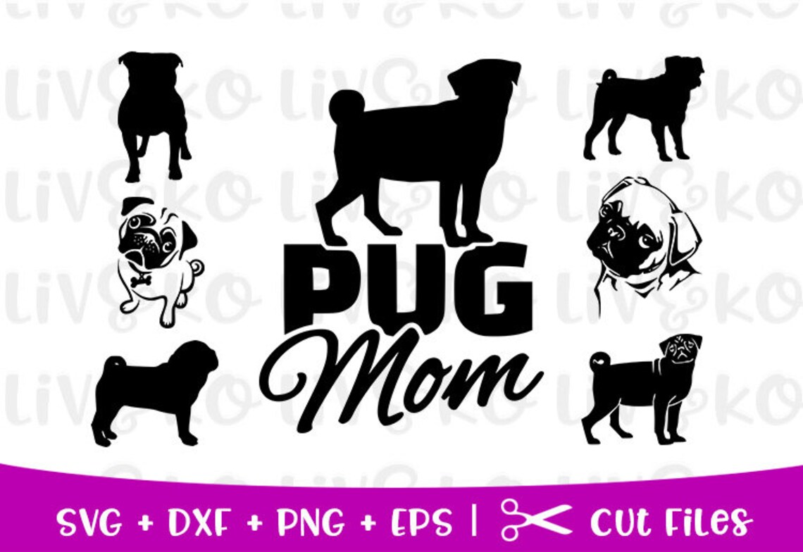Dog Svg Pug Svg Dog Cut File Pug Cut File SVG Files - Etsy