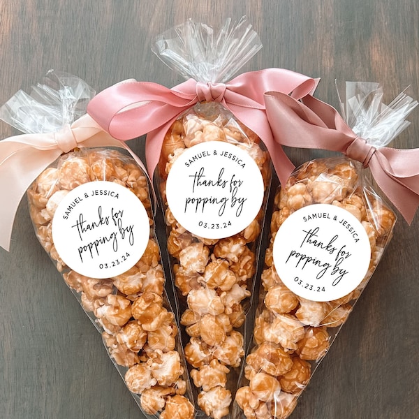 Wedding Labels for Popcorn Favors - Etsy