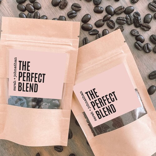 The Perfect Blend Stickerscustom Coffee Bag - Etsy