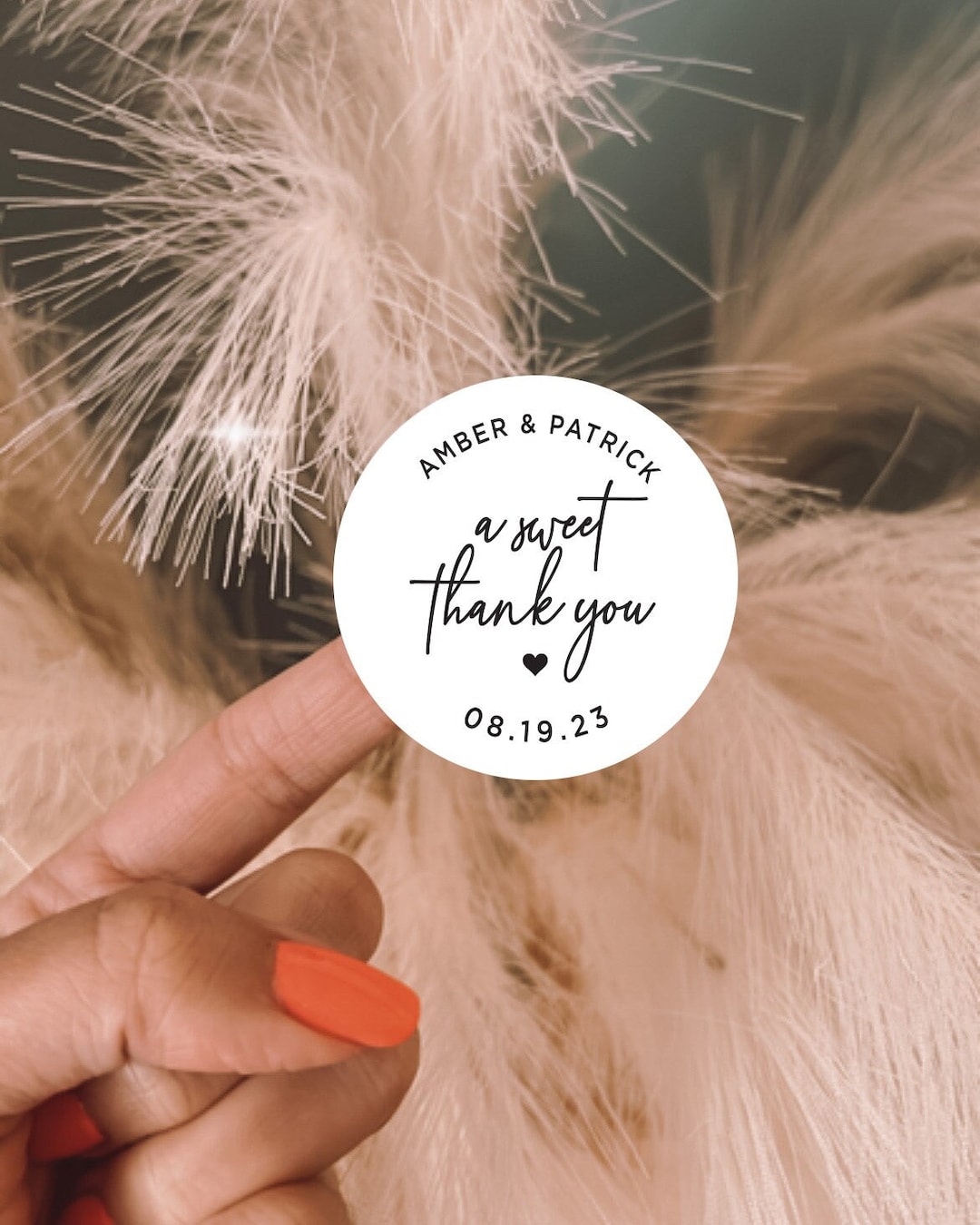 A Sweet Thank You Favour Labels + Bags | Wedding Favours | Cookie Label ...