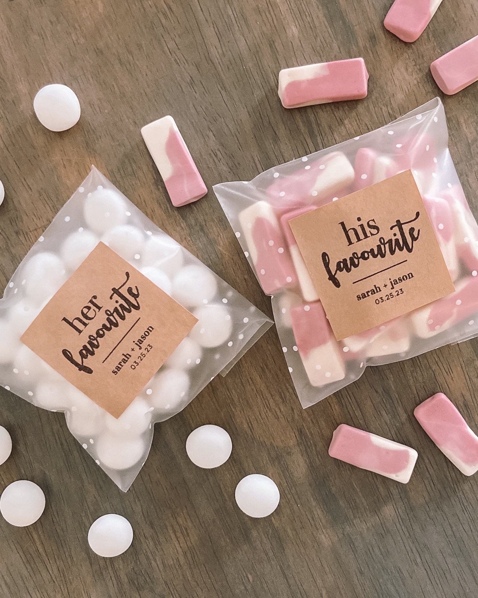 NEW! His Favourite & Her Favourite Favour Label | Wedding Favours ...