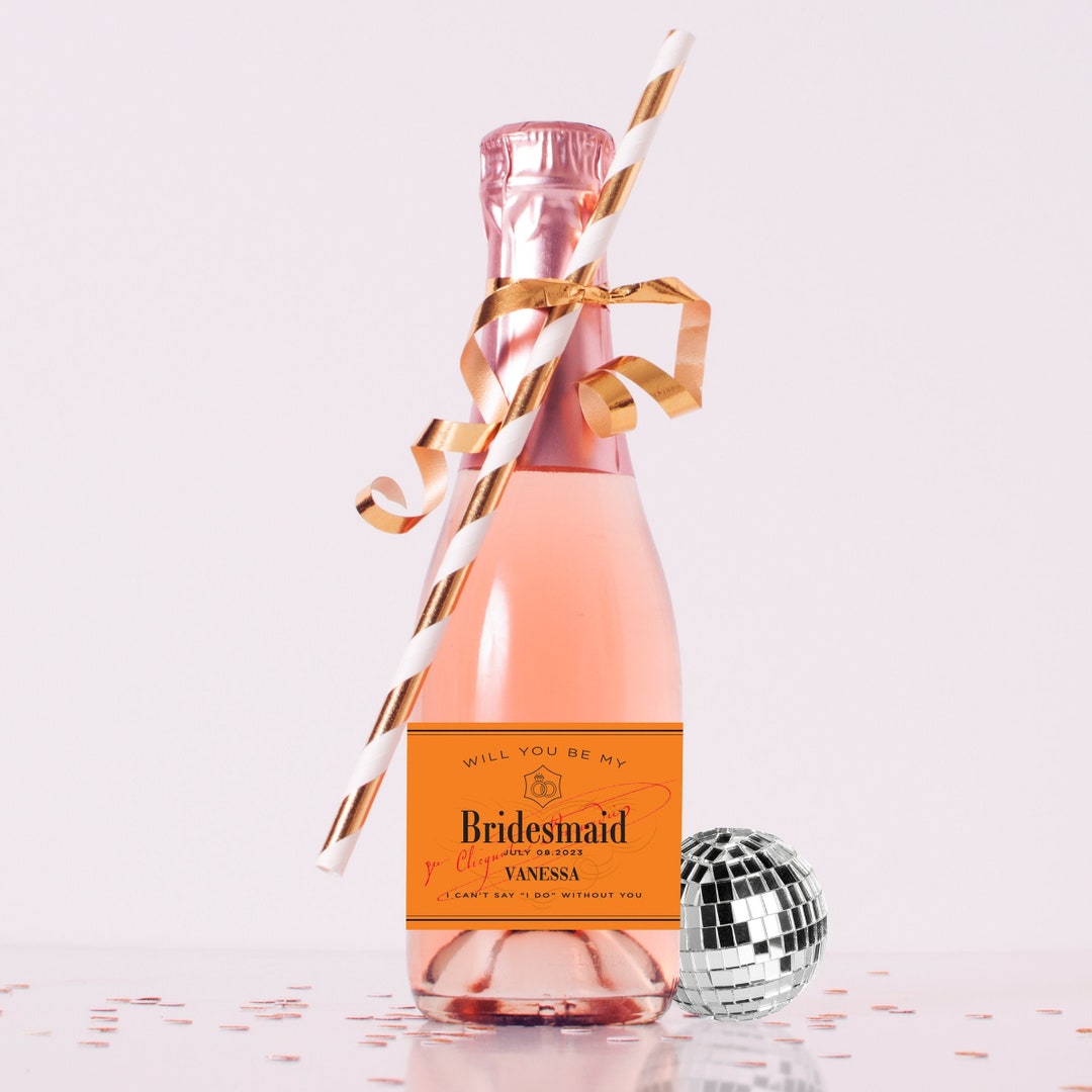 NEW! Bridesmaid Proposal Bubbly Labels | Mini Champagne Labels | Will ...