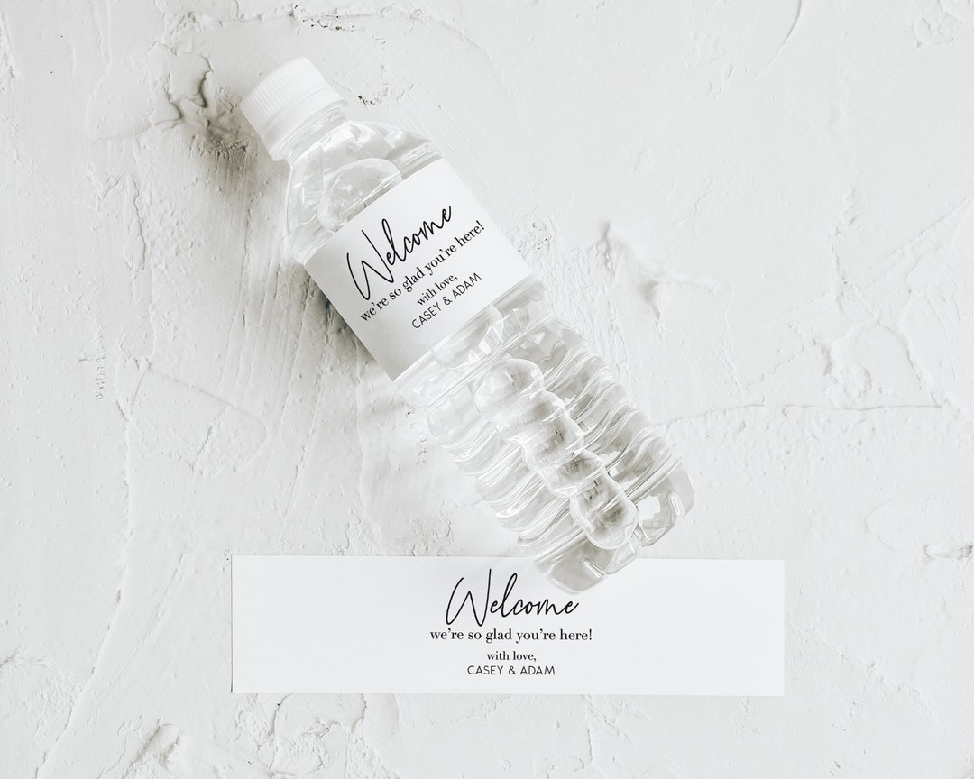 Wedding Welcome Water Bottle Labels | Personalized Waterproof Label ...