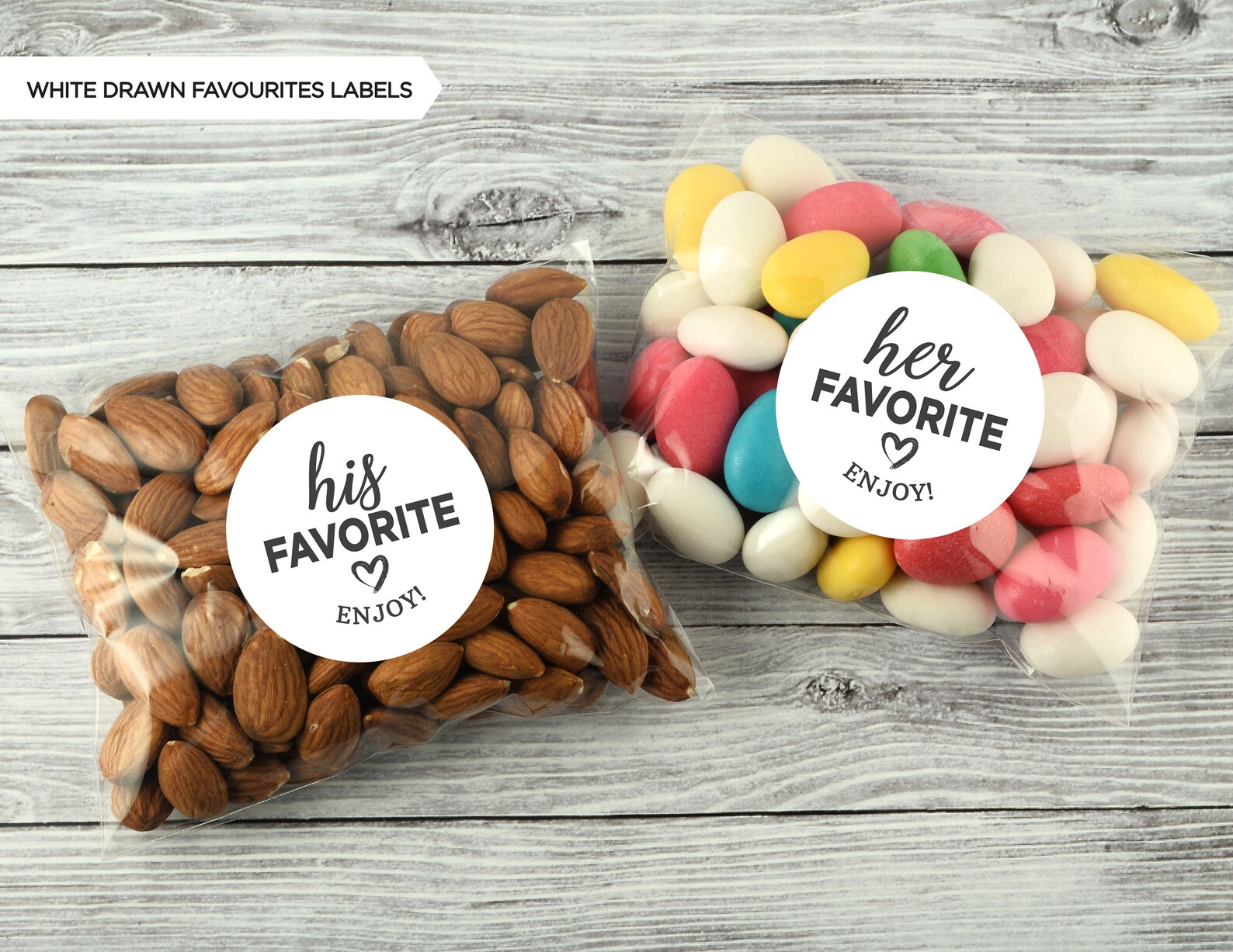 His Favourite & Her Favourite Favour Label Wedding Favours | Etsy