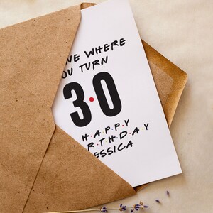 NEW! FRIENDS Birthday Card | 30th Birthday Card | the One Where You ...