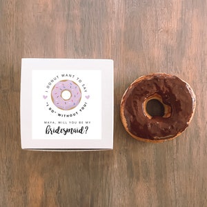 New Donut Proposal Box | Funny Donut Pun | Bridesmaid Proposal ...