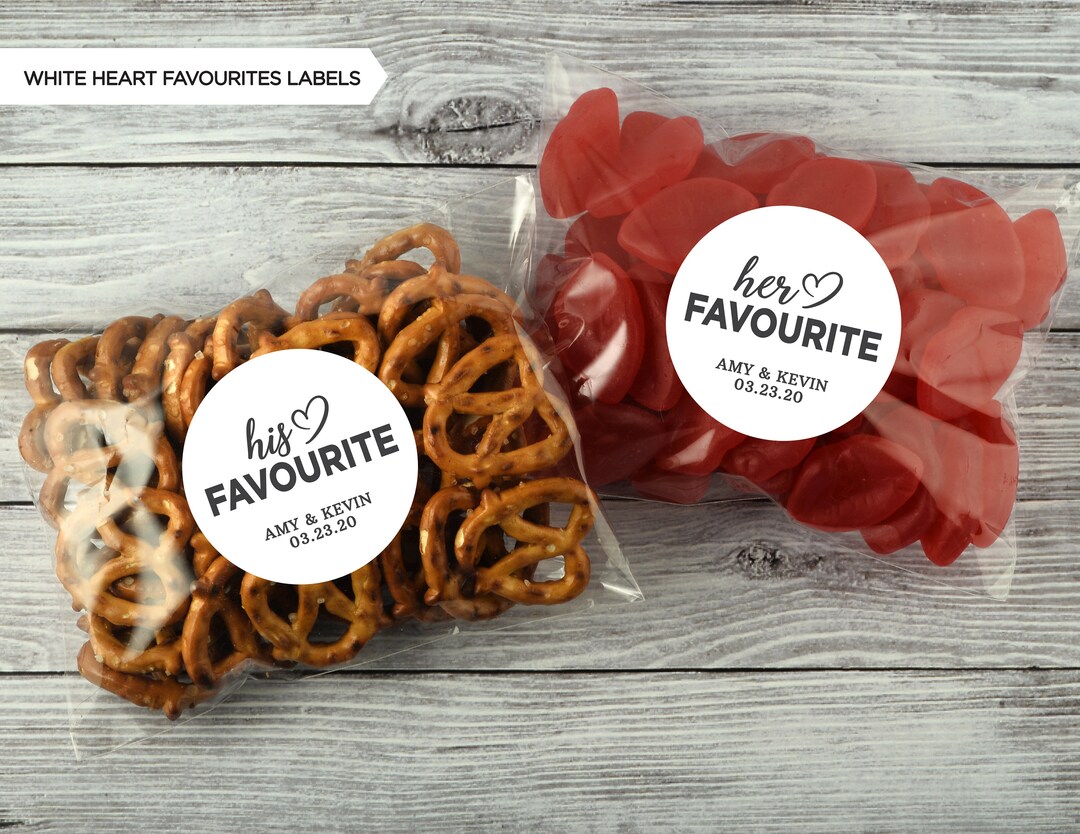 His Favourite & Her Favourite Favour Label Wedding Favours - Etsy Canada