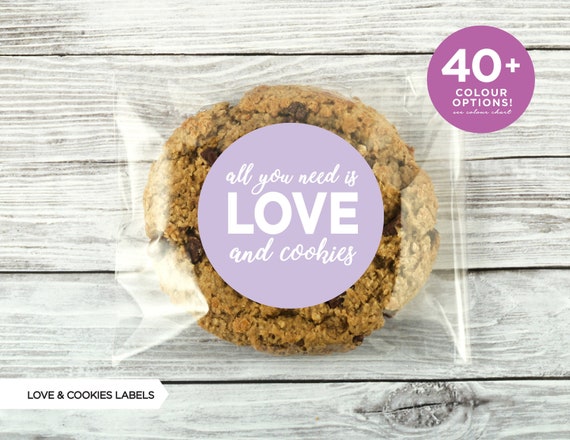NEW Love & Cookies Label Cookie Sticker Wedding Cookie | Etsy