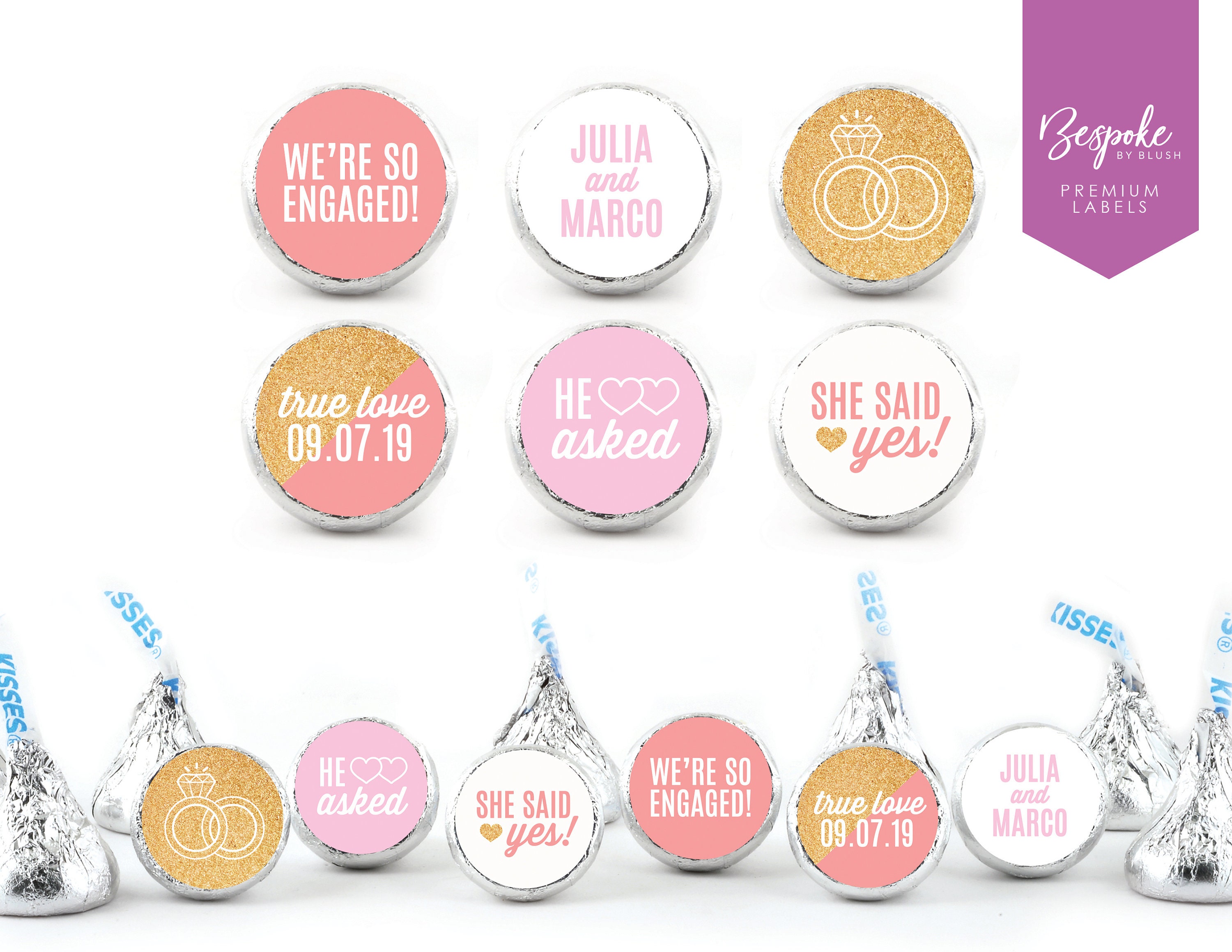 Personalized Hershey Kiss Wrappers Logo