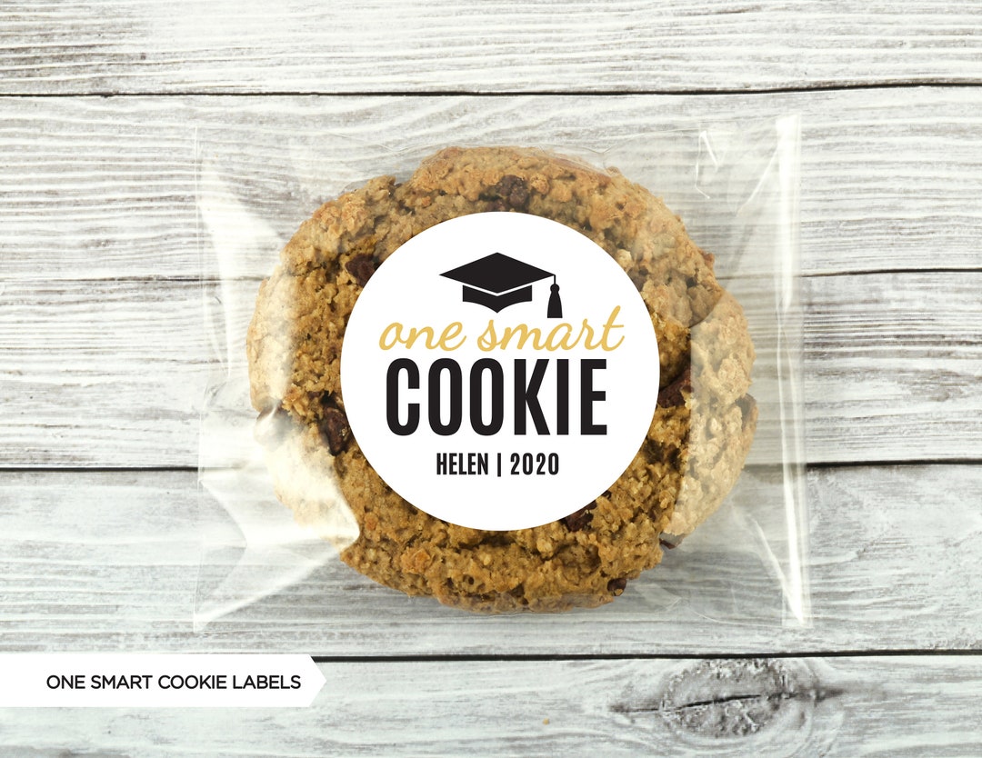 NEW! One Smart Cookie Graduation Cookie Label | Cookie Sticker ...