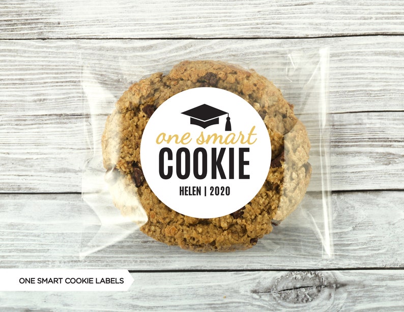 NEW One Smart Cookie Graduation Cookie Label Cookie Sticker - Etsy UK