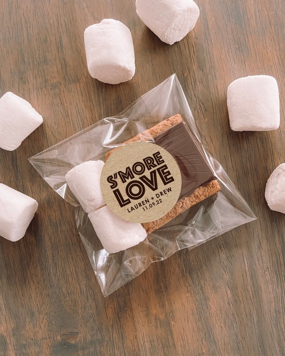 Smore Love Favour Sticker S'mores Favors S'mores - Etsy