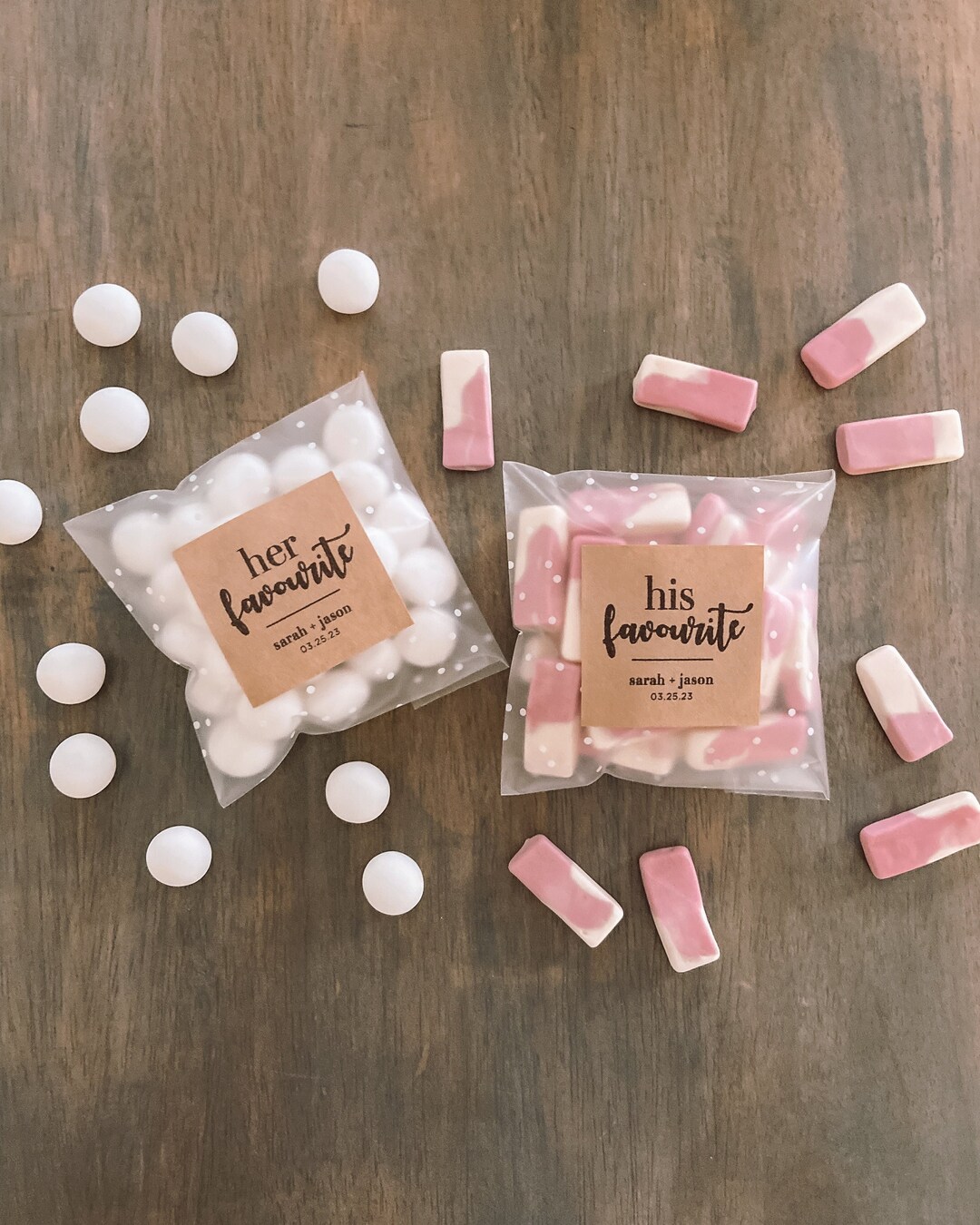 NEW! His Favourite & Her Favourite Favour Label | Wedding Favours ...