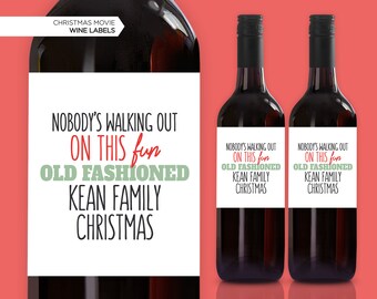 Fun Christmas Gift Wine Labels Christmas Wine Labels Holiday Wine ...