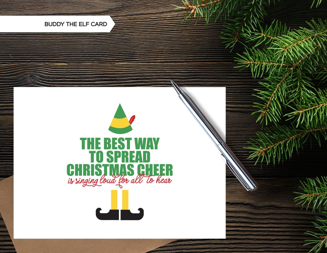 NEW! Buddy the Elf Christmas Card | Elf Movie | Spread Christmas Cheer ...