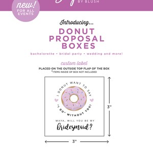 New Donut Proposal Box | Funny Donut Pun | Bridesmaid Proposal ...