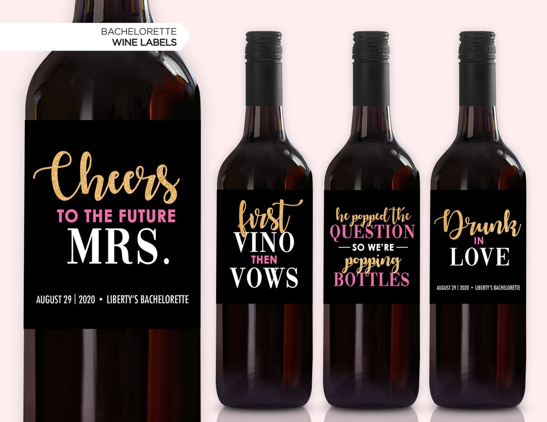 New! Bachelorette Party Wine Label | Bachelorette Party Favour ...