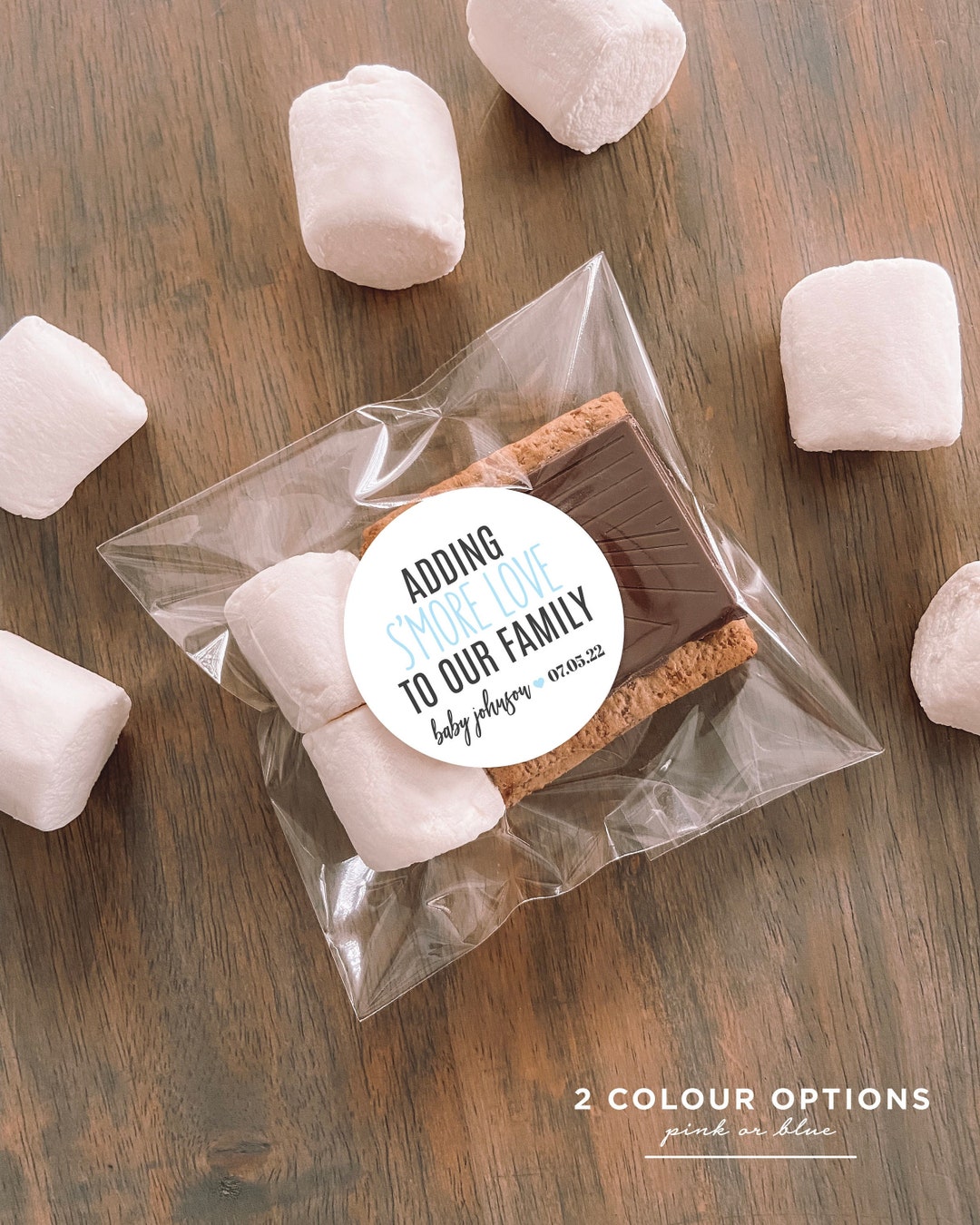NEW! S’more Love Favour Sticker | S'mores Favours | Baby Announcement ...