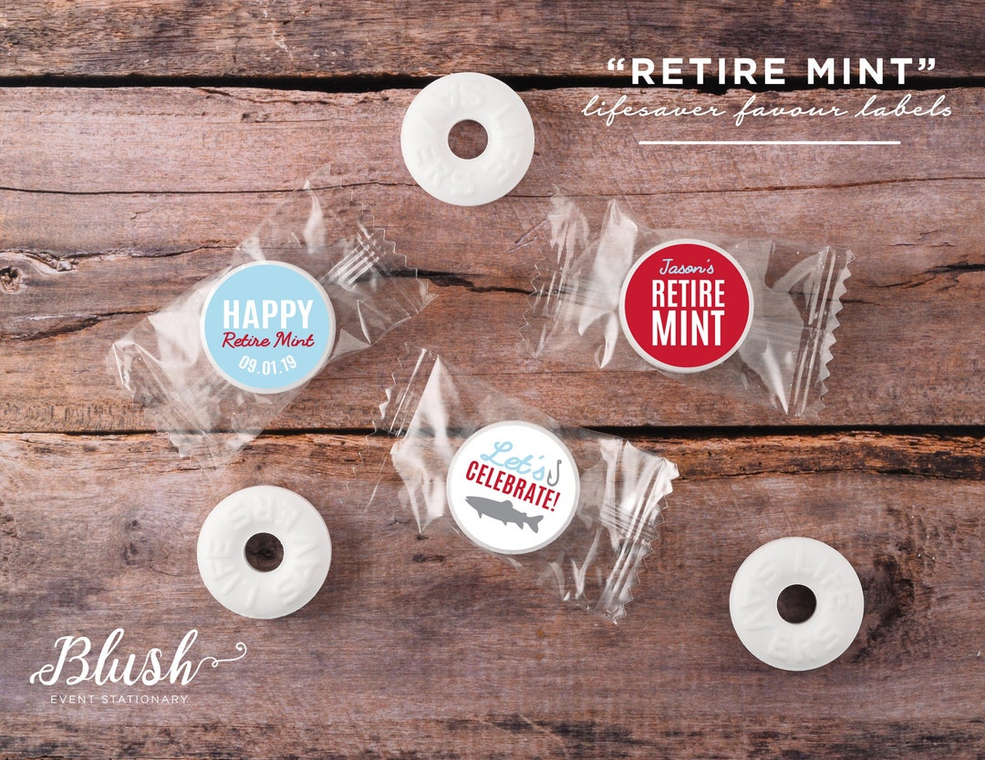 NEW! 108 Personalized Mint Stickers | Mint Labels | Retire Mint Favours ...