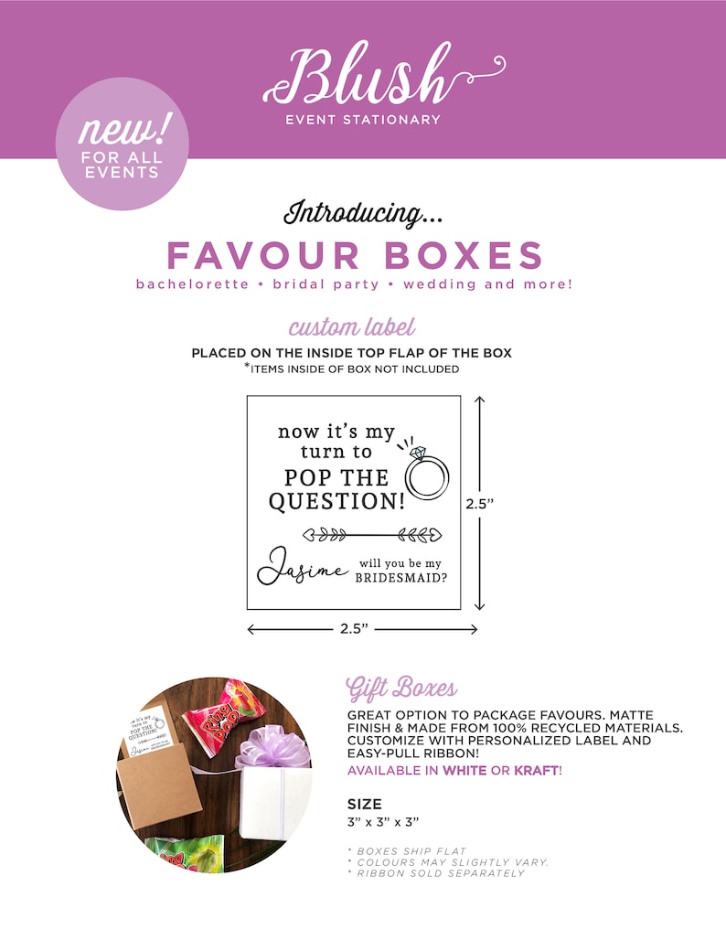 New Pop the Question Bridesmaid Proposal Box Ring POP Box - Etsy